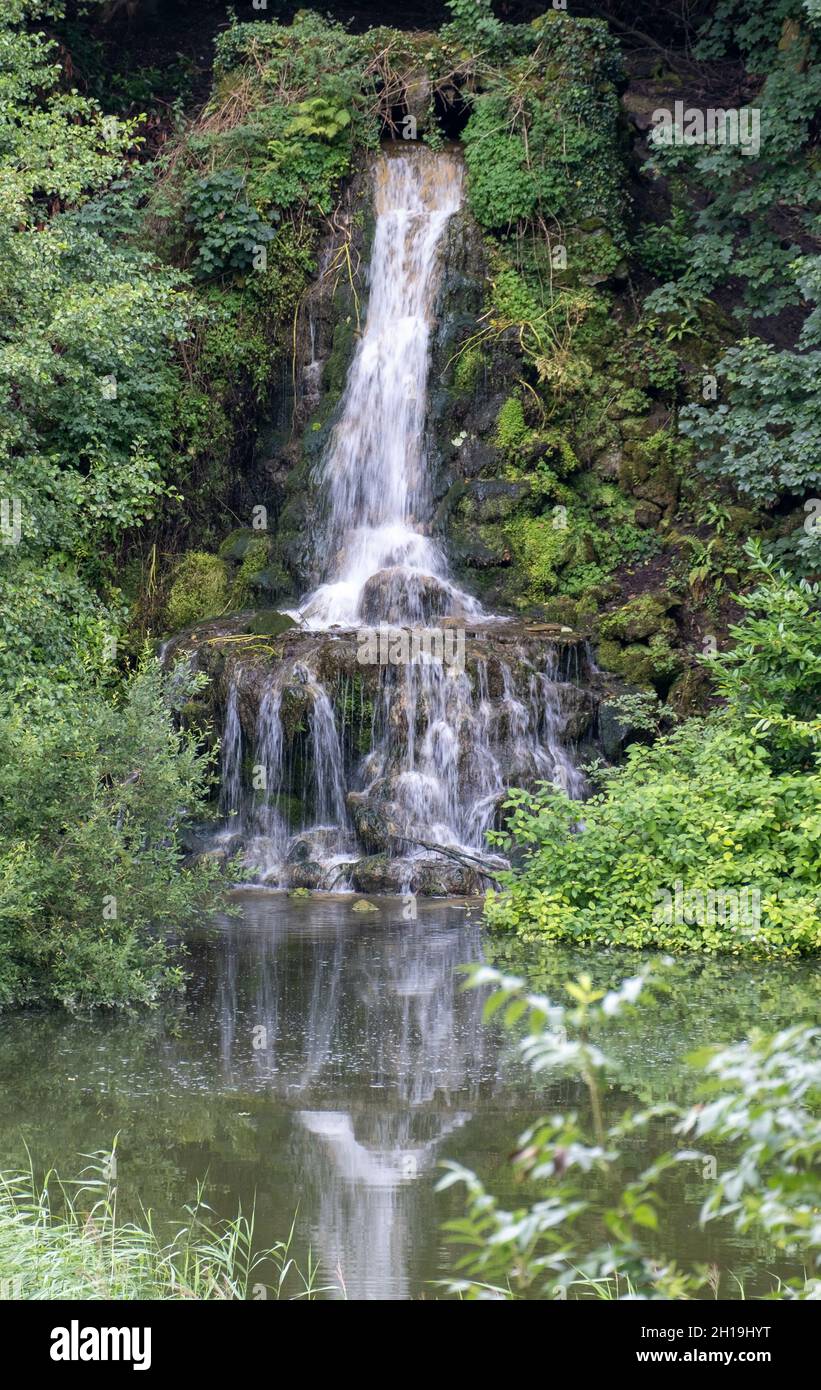 Waterfall among green trees hi-res stock photography and images - Alamy