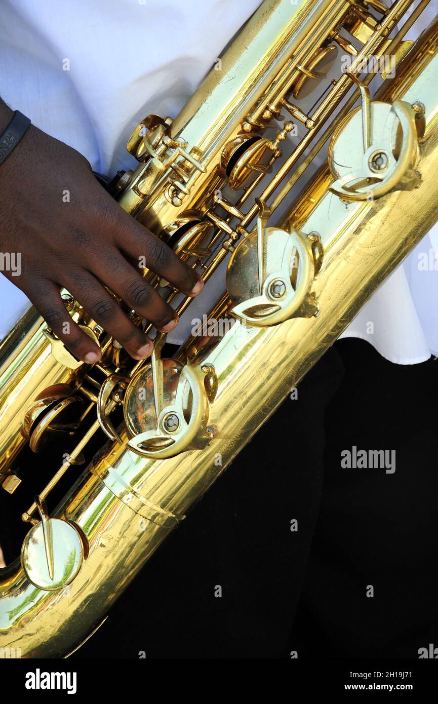 Saxophone playing reed instrument hi-res stock photography and images ...