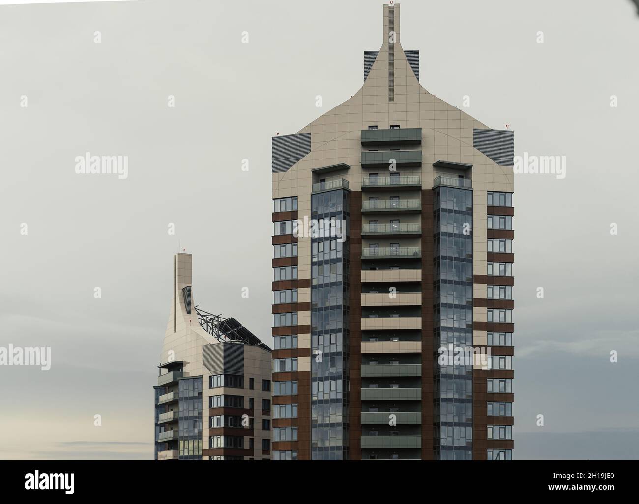 Residential neighborhoods of a Russian city. Residential areas with ...