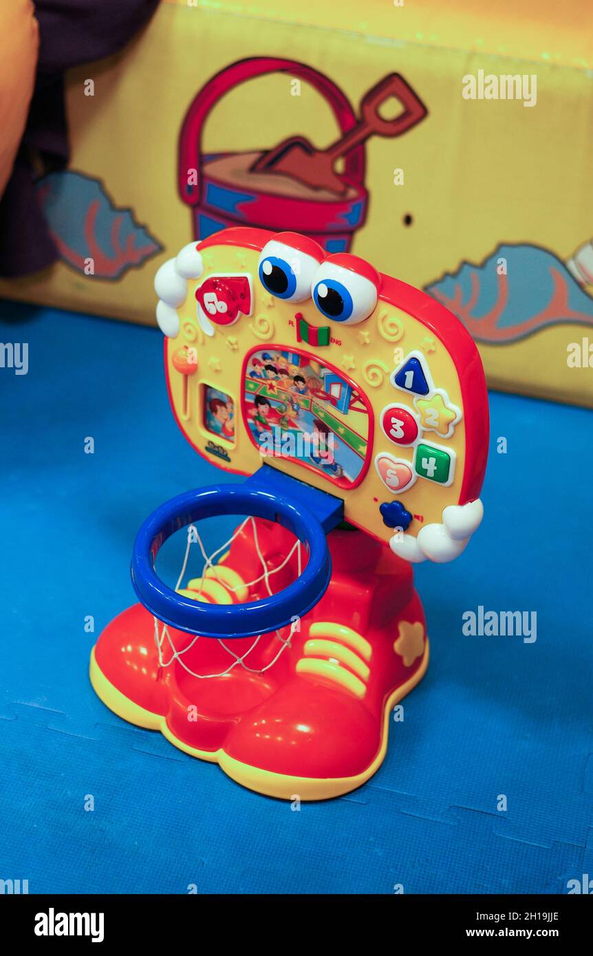 POZNAN, POLAND - Nov 14, 2015: A closeup of a colorful plastic ...