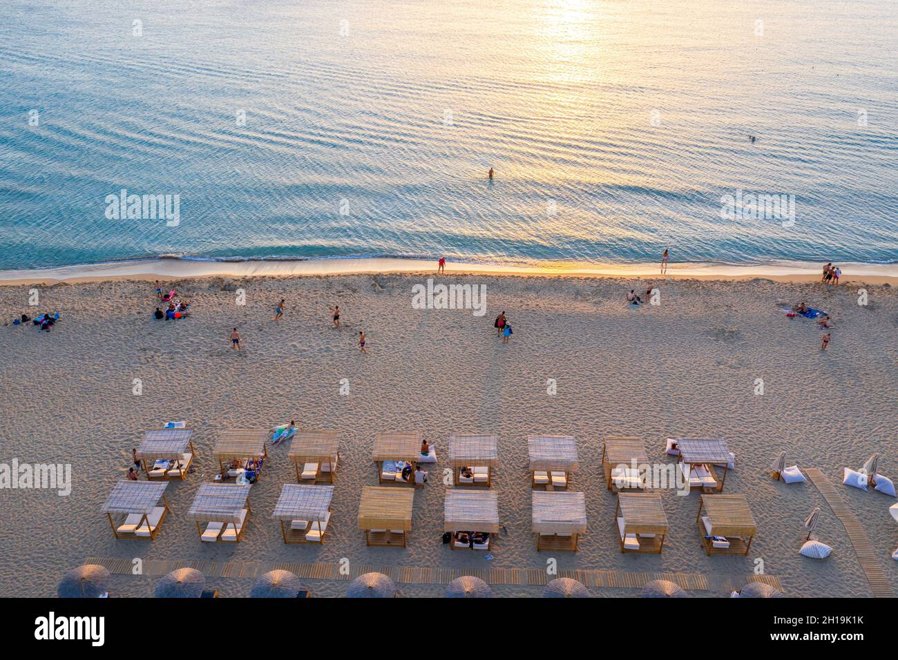 Famous sandy beach of Falasarna at the north west of Chania, Crete ...