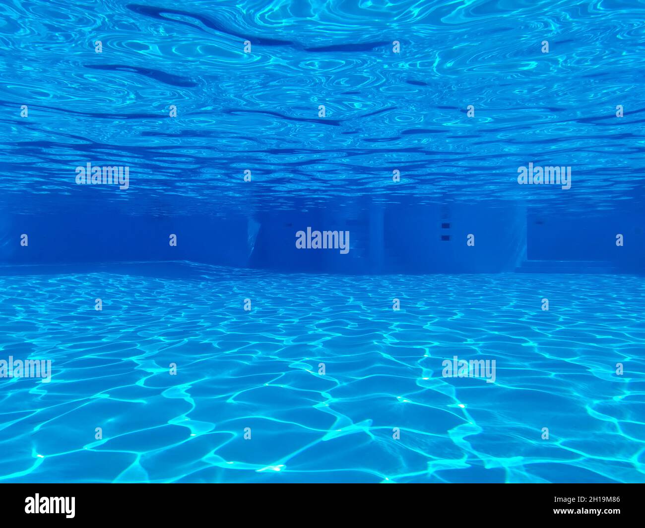 The view through a viewing port between floor, bottom and surface of ...