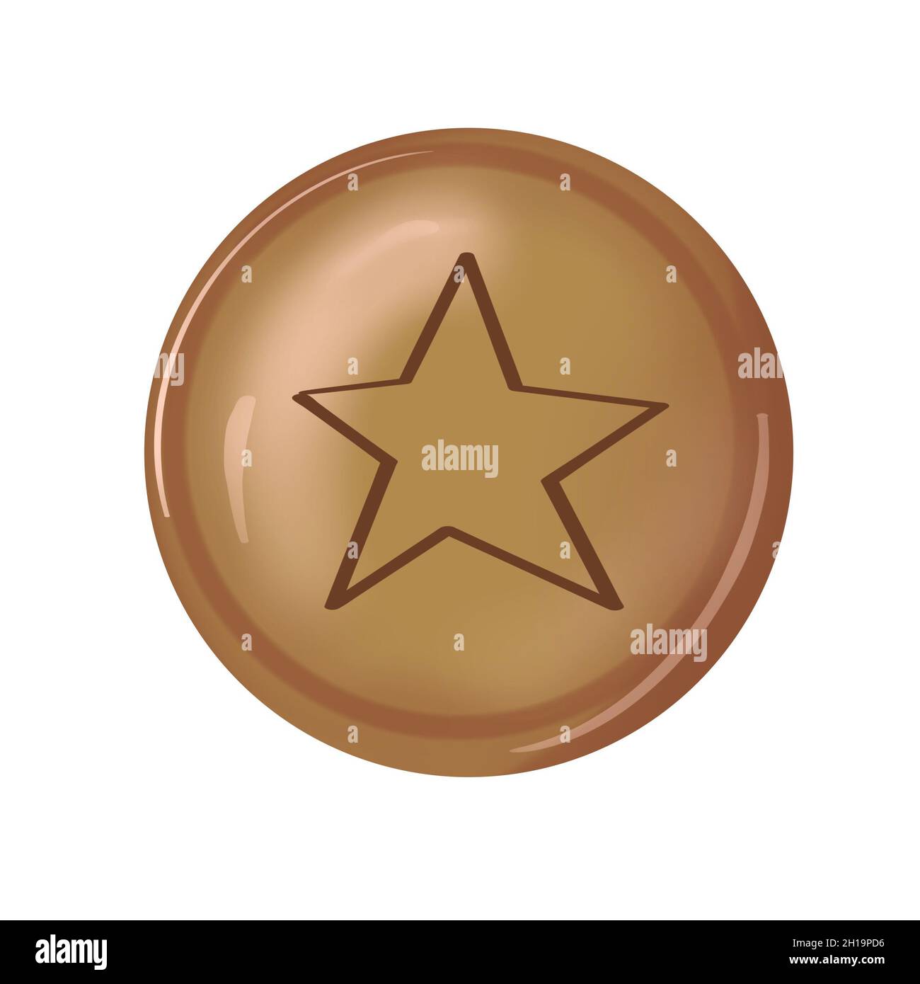 Caramel game. Cut the form star out of caramel. Korean game isolated ...