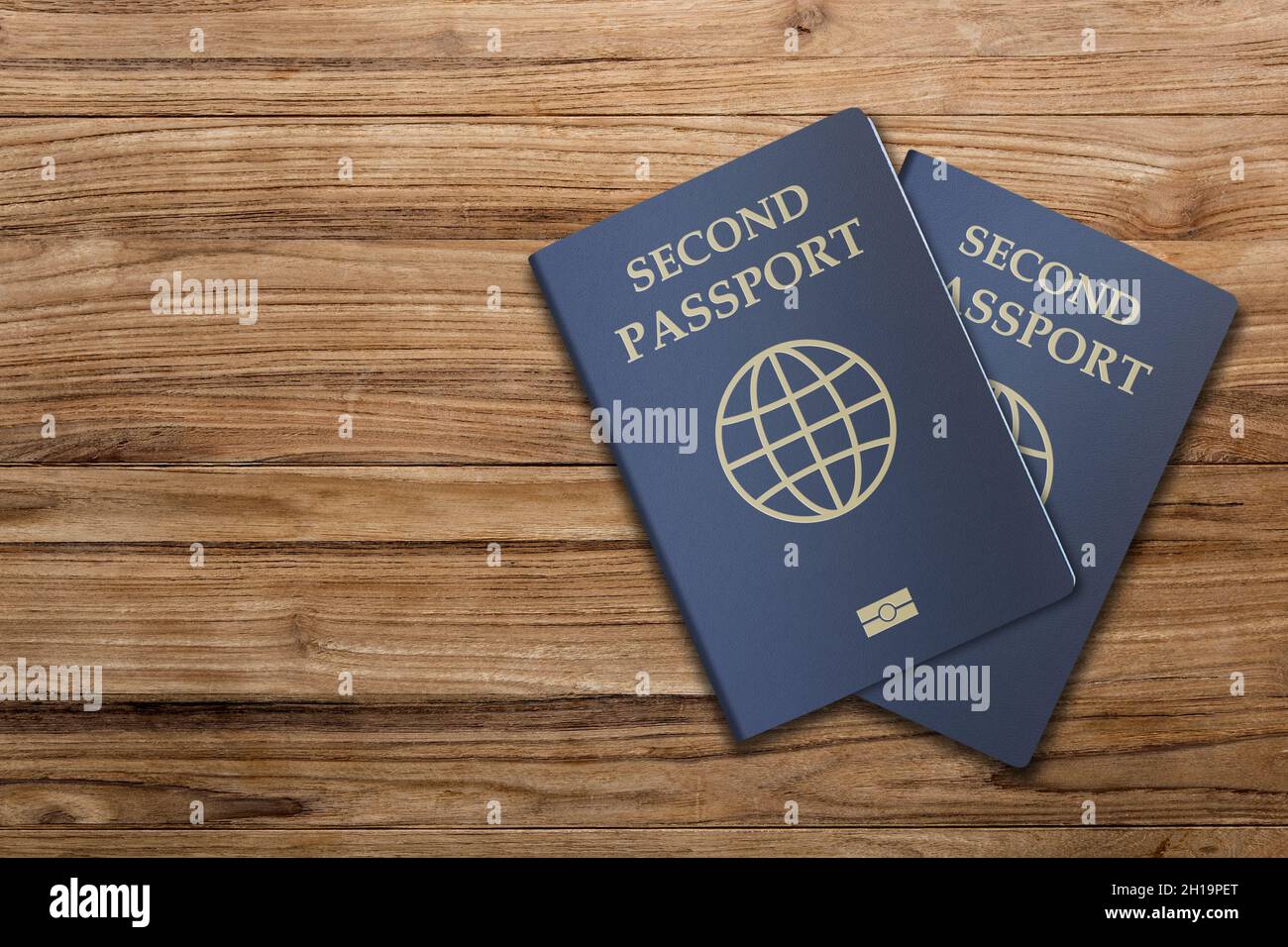 Two Second Passports Citizenship By Investment On A Wood Background