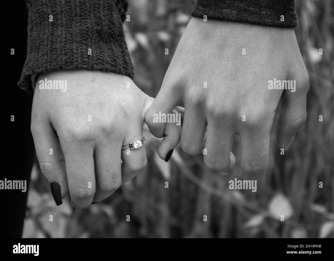 Photo of engagement ring Black and White Stock Photos & Images - Alamy