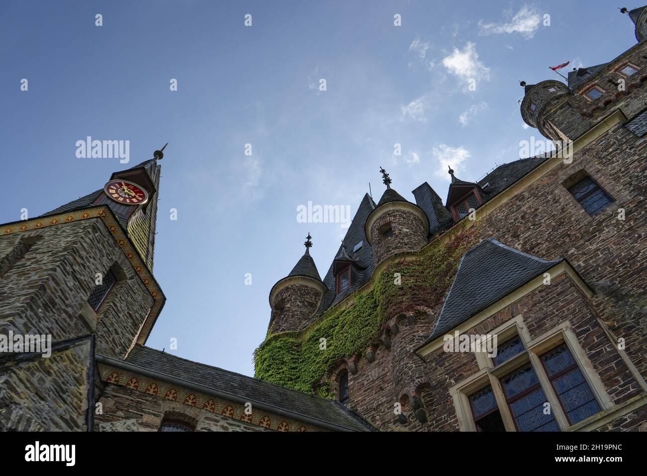A low angle shot of a Burg Eltz castle in Wierschem, Germany with ...