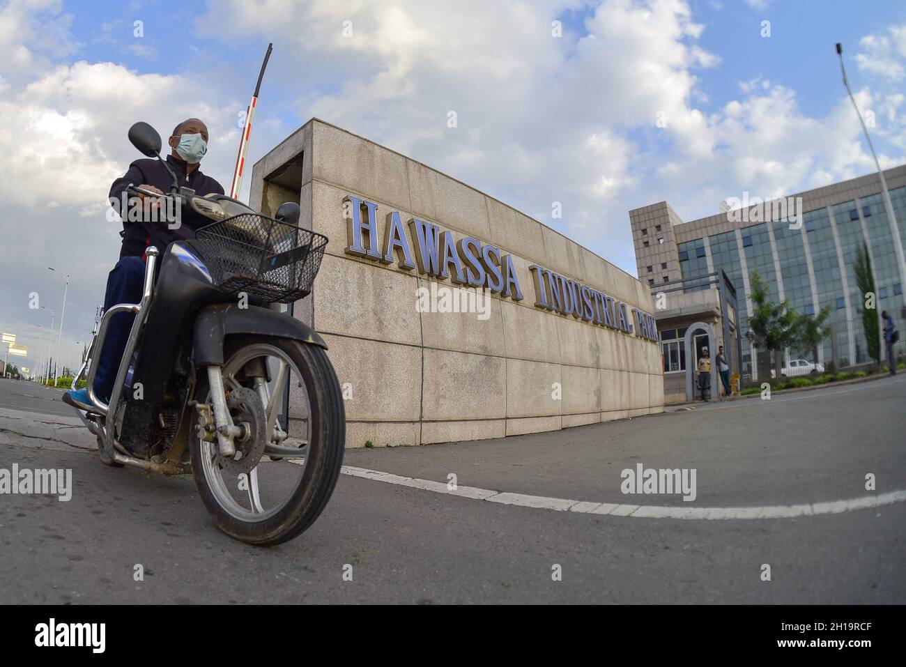 Hawassa, Ethiopia. 17th Oct, 2021. A man rides in Hawassa Industrial ...