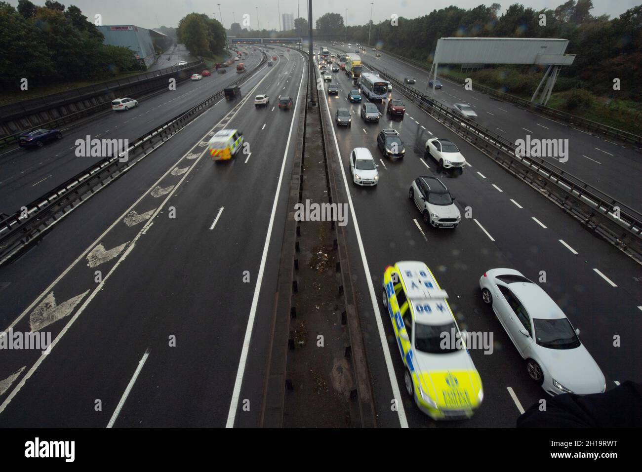 Glasgow, Scotland, UK. 17th Oct, 2021. PICTURED: Junction 21 of the of ...
