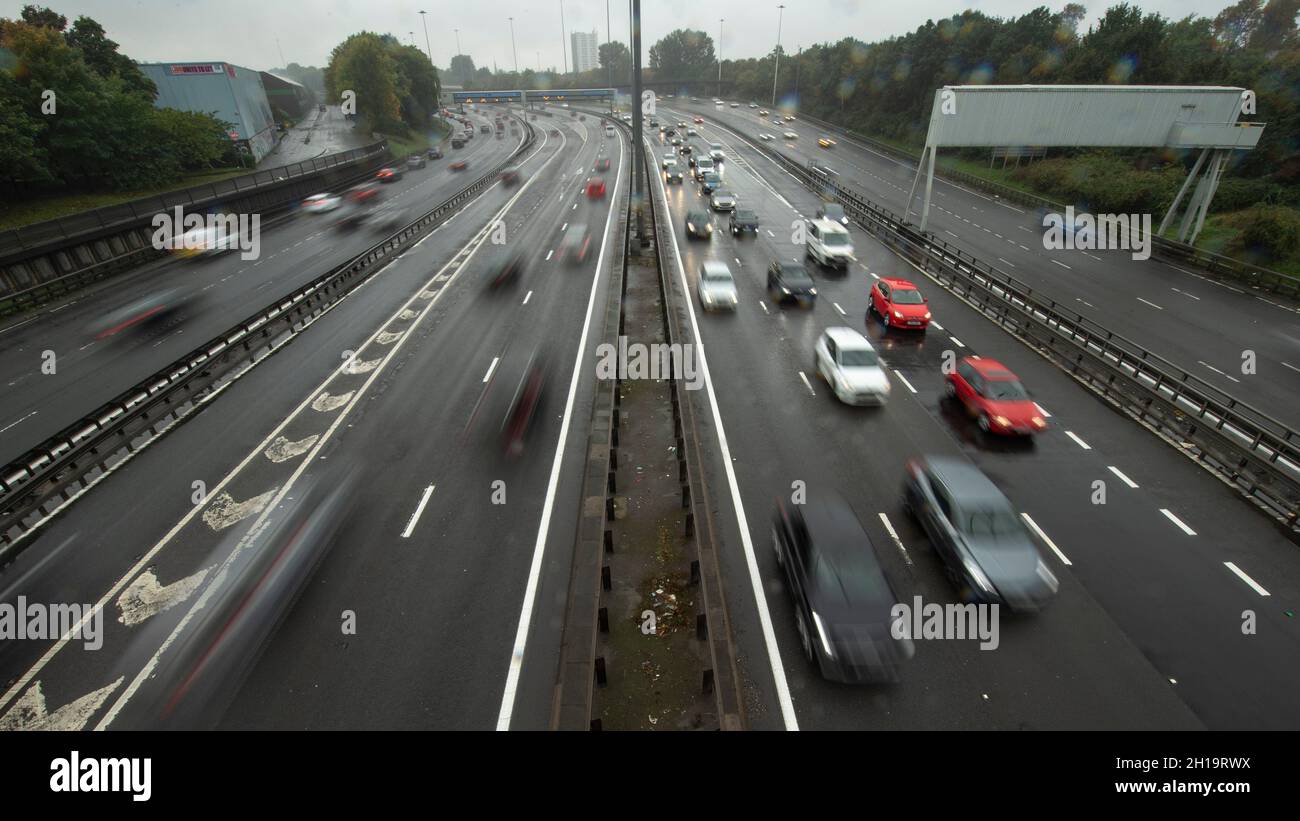 M77 and m8 motorway junction hi-res stock photography and images - Alamy