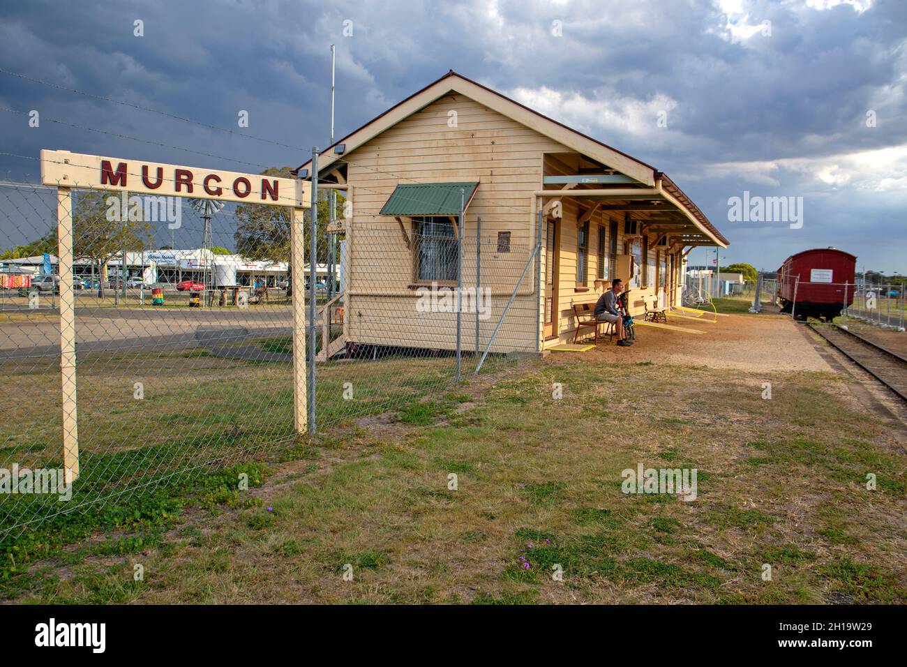 The old Murgon railway station along the Kilkivan-Kingaroy Rail Trail ...