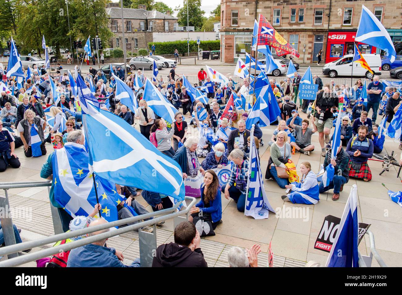 All under one banner march from Edinburgh's Commonwealth pool to ...