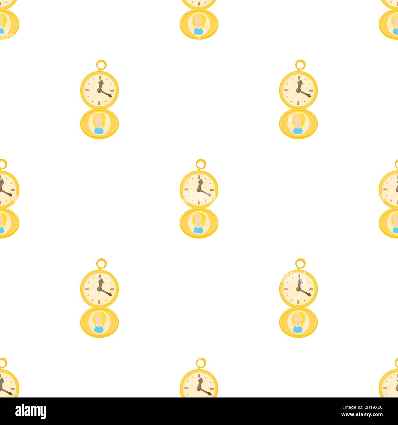 Golden pocket watch pattern seamless background texture repeat ...