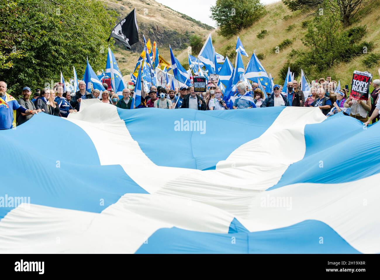 All under one banner march from Edinburgh's Commonwealth pool to ...