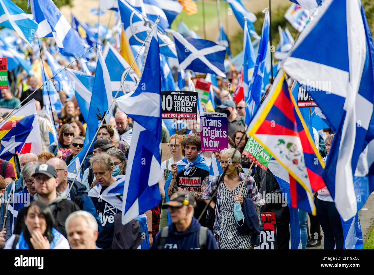 All under one banner march from Edinburgh's Commonwealth pool to ...