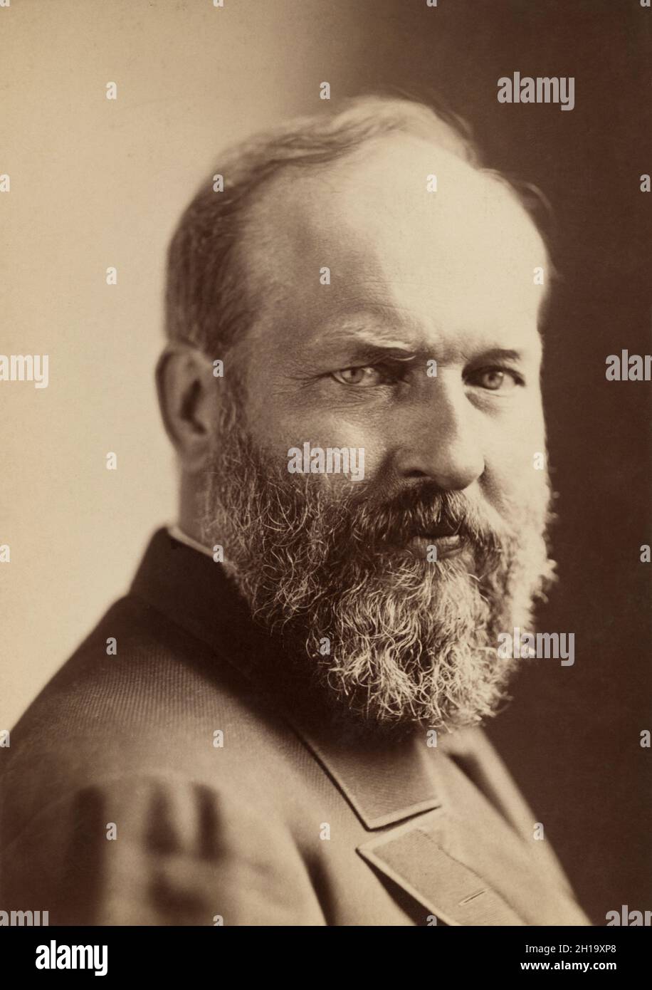 James A. Garfield (1831-1881), 20th U.S. President, head and shoulders ...