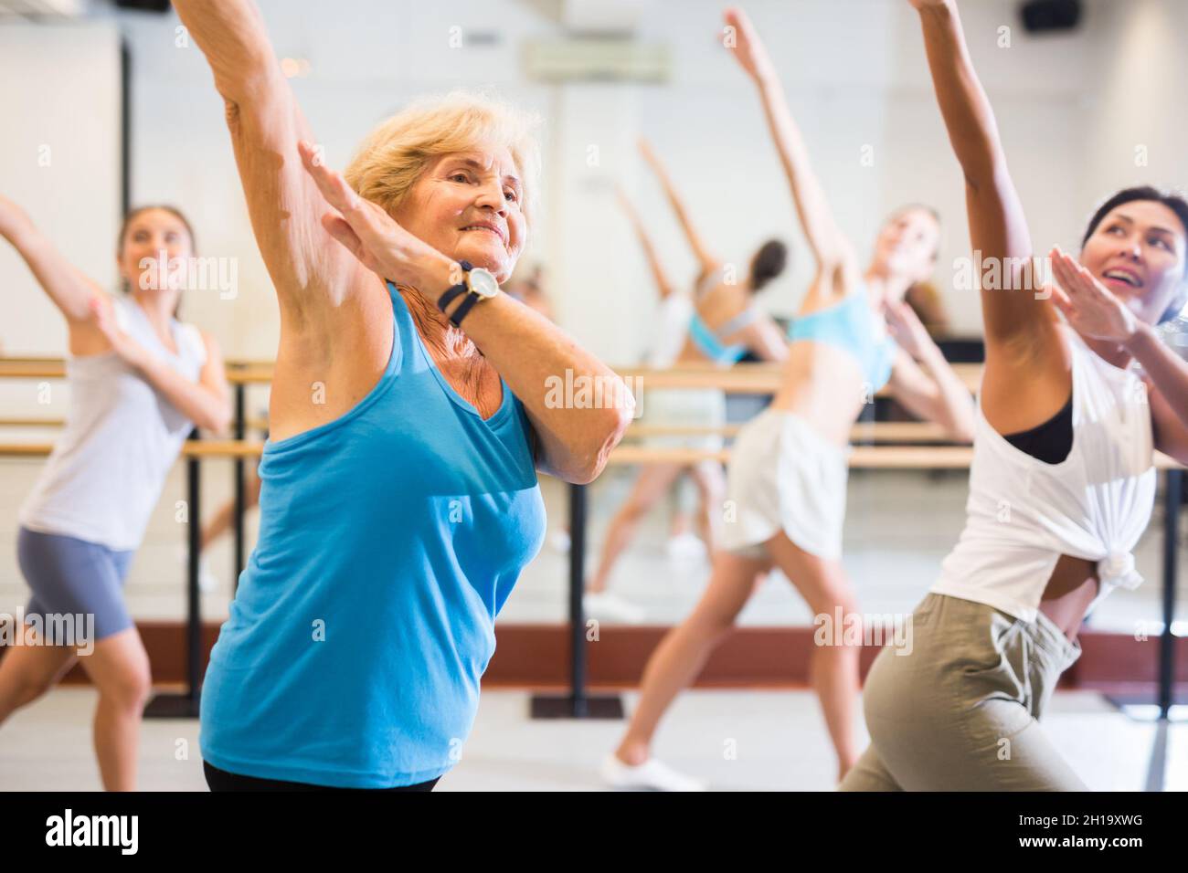 Old lady dancing hi-res stock photography and images - Alamy