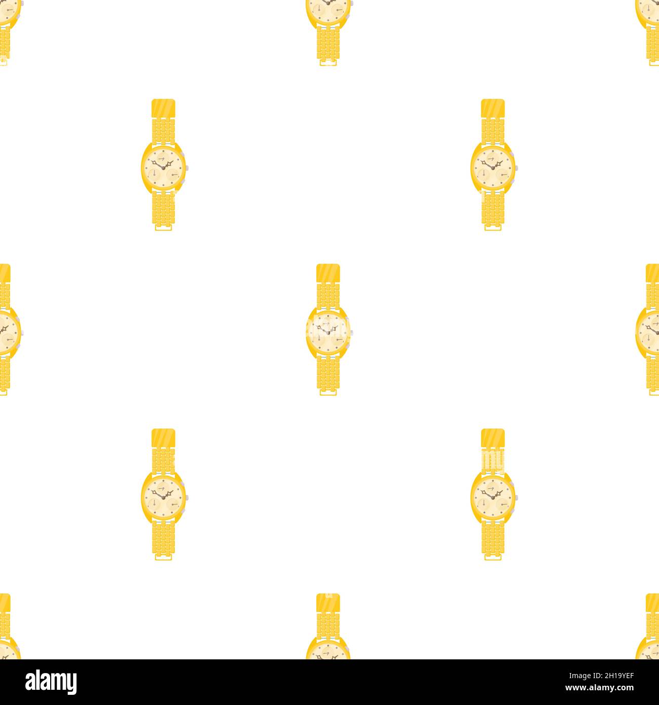 Yellow wrist watch pattern seamless background texture repeat wallpaper ...