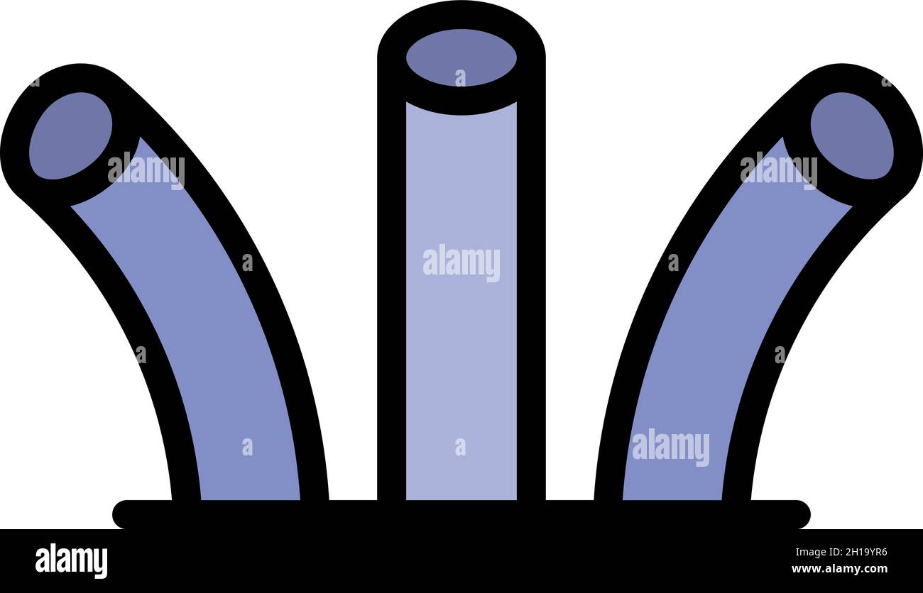 Cable end icon. Outline cable end vector icon color flat isolated Stock ...