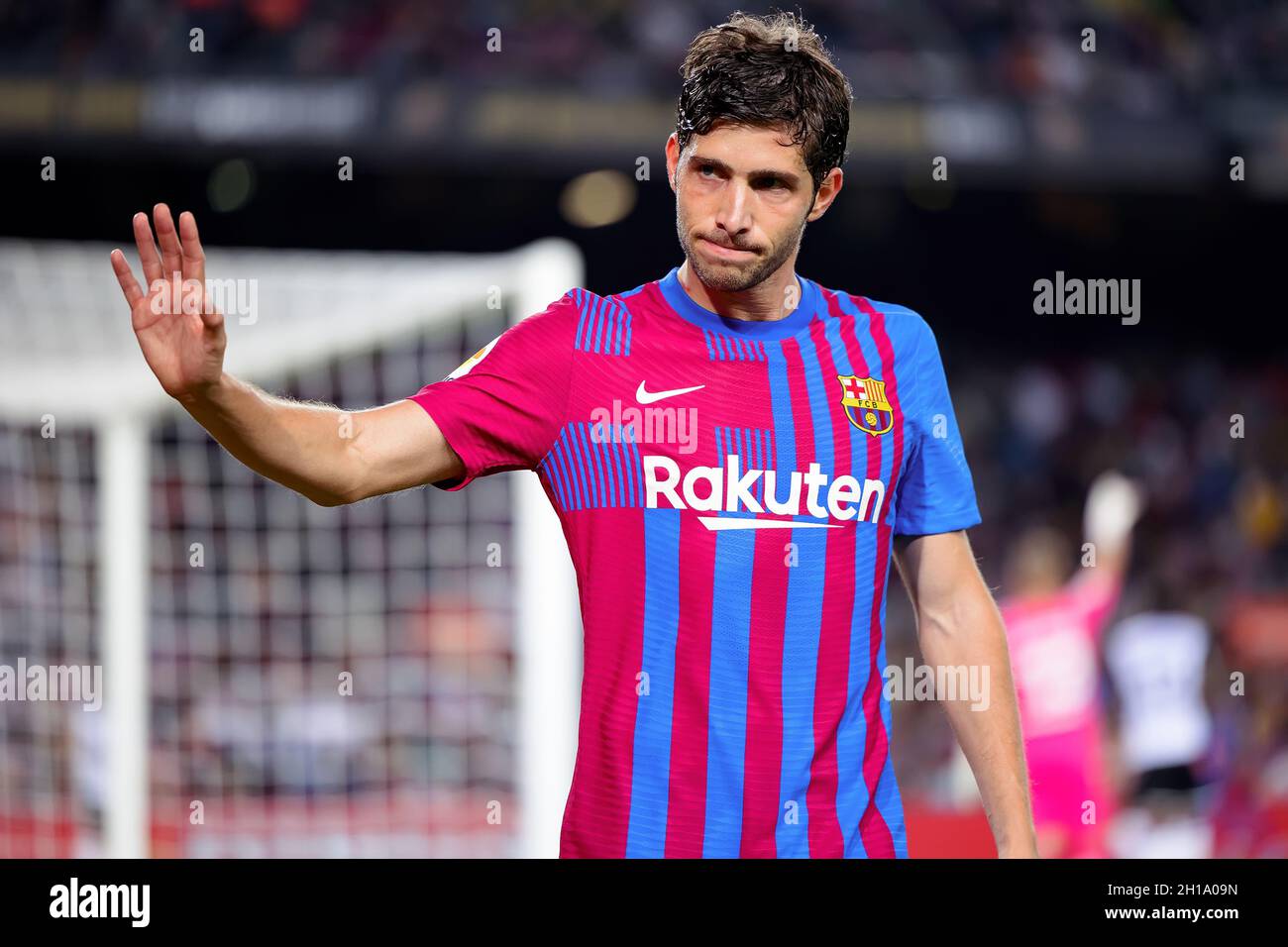 Barcelona, Spain. 17th Oct, 2021. Sergi Roberto in action at the La ...