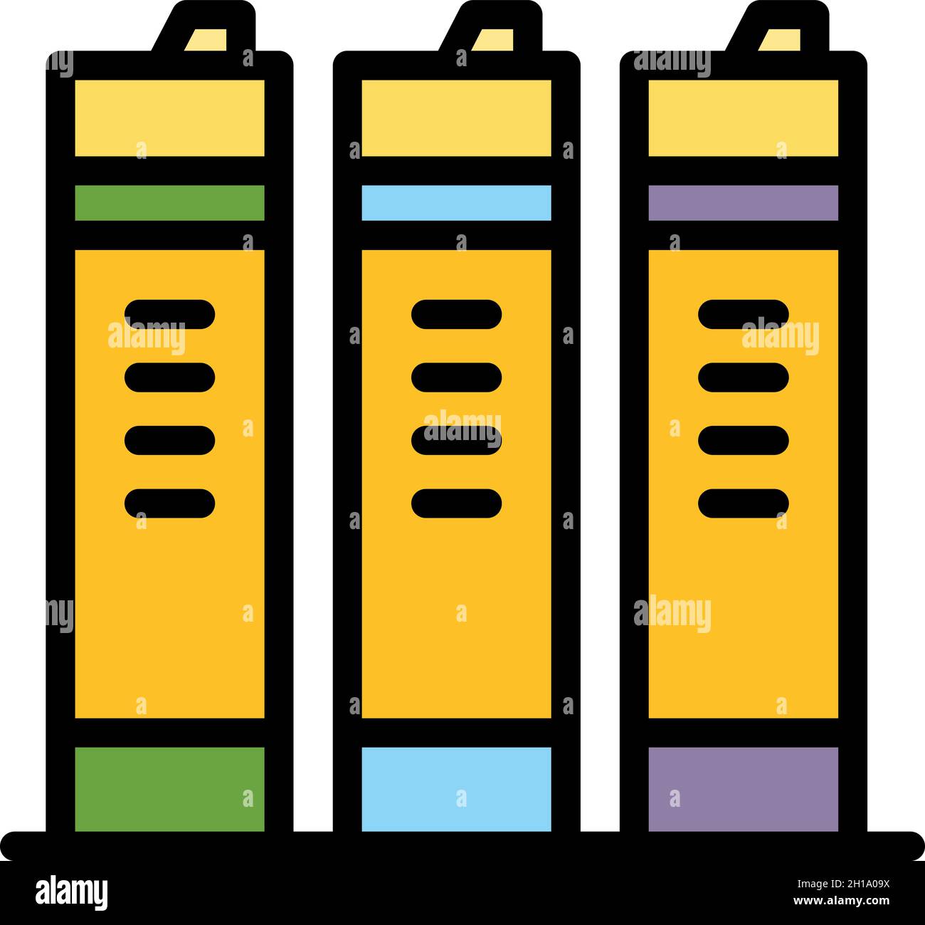 University folder icon. Outline university folder vector icon color ...