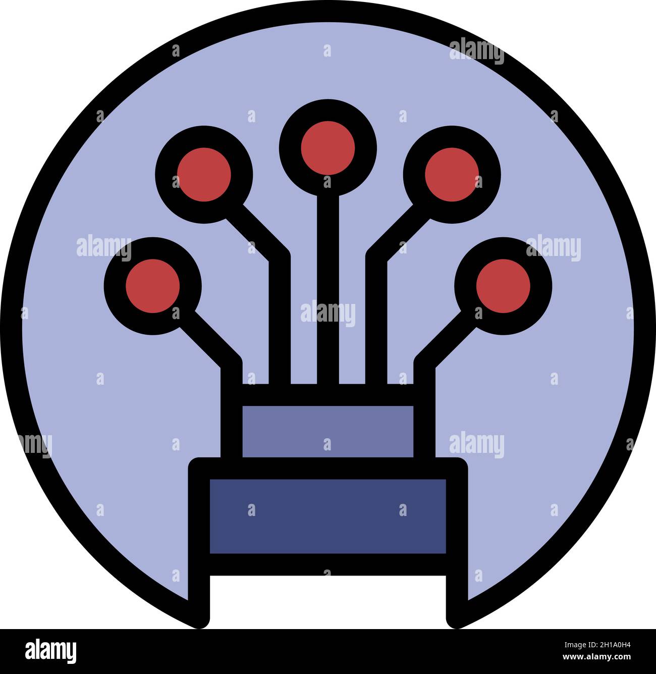 Optical cable in a circle icon. Outline optical cable in a circle ...