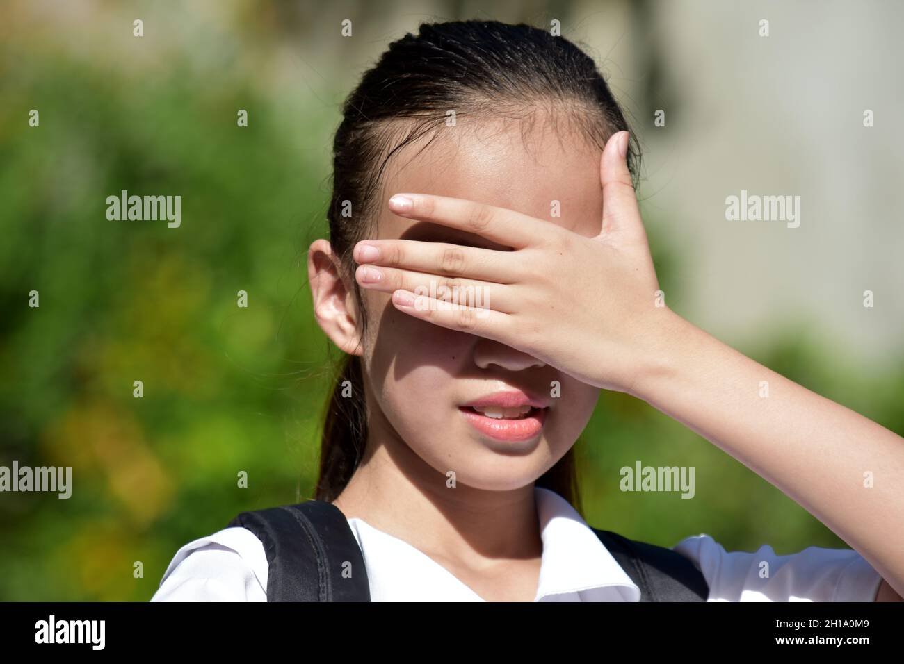 Student Teenager School Girl Bright Sunlight Stock Photo - Alamy
