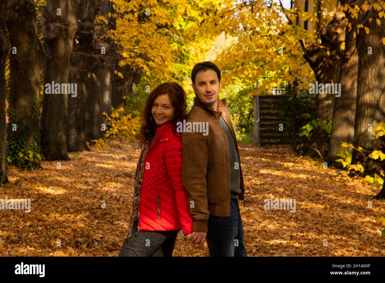 Woman laugh autumn hi-res stock photography and images - Alamy