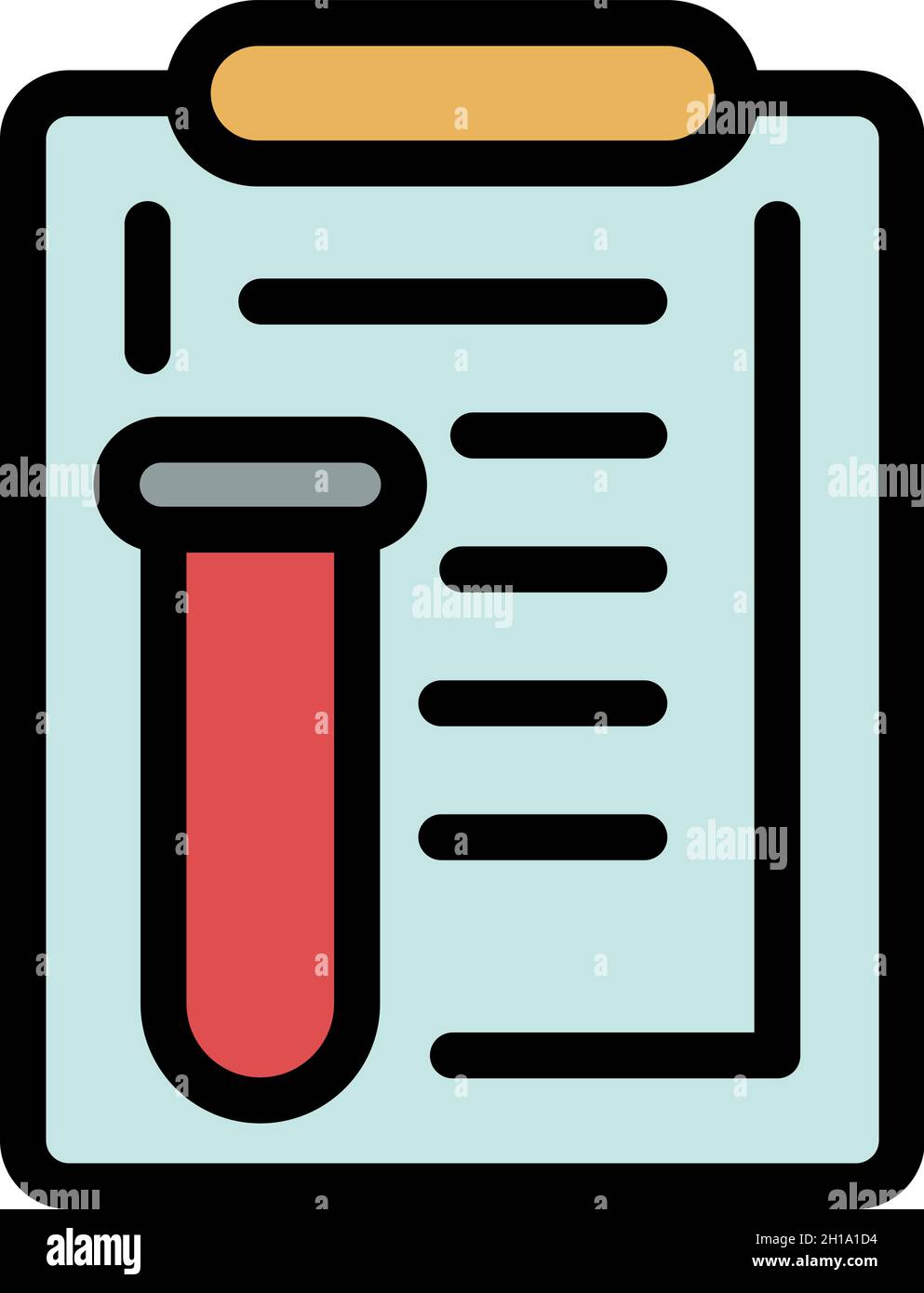 Blood test result icon. Outline blood test result vector icon color ...