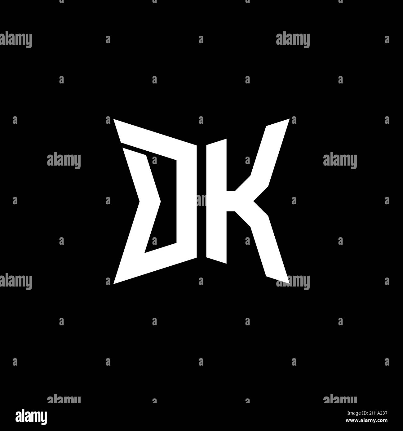 DK Monogram logo letter with Cakra geometric shape style design ...