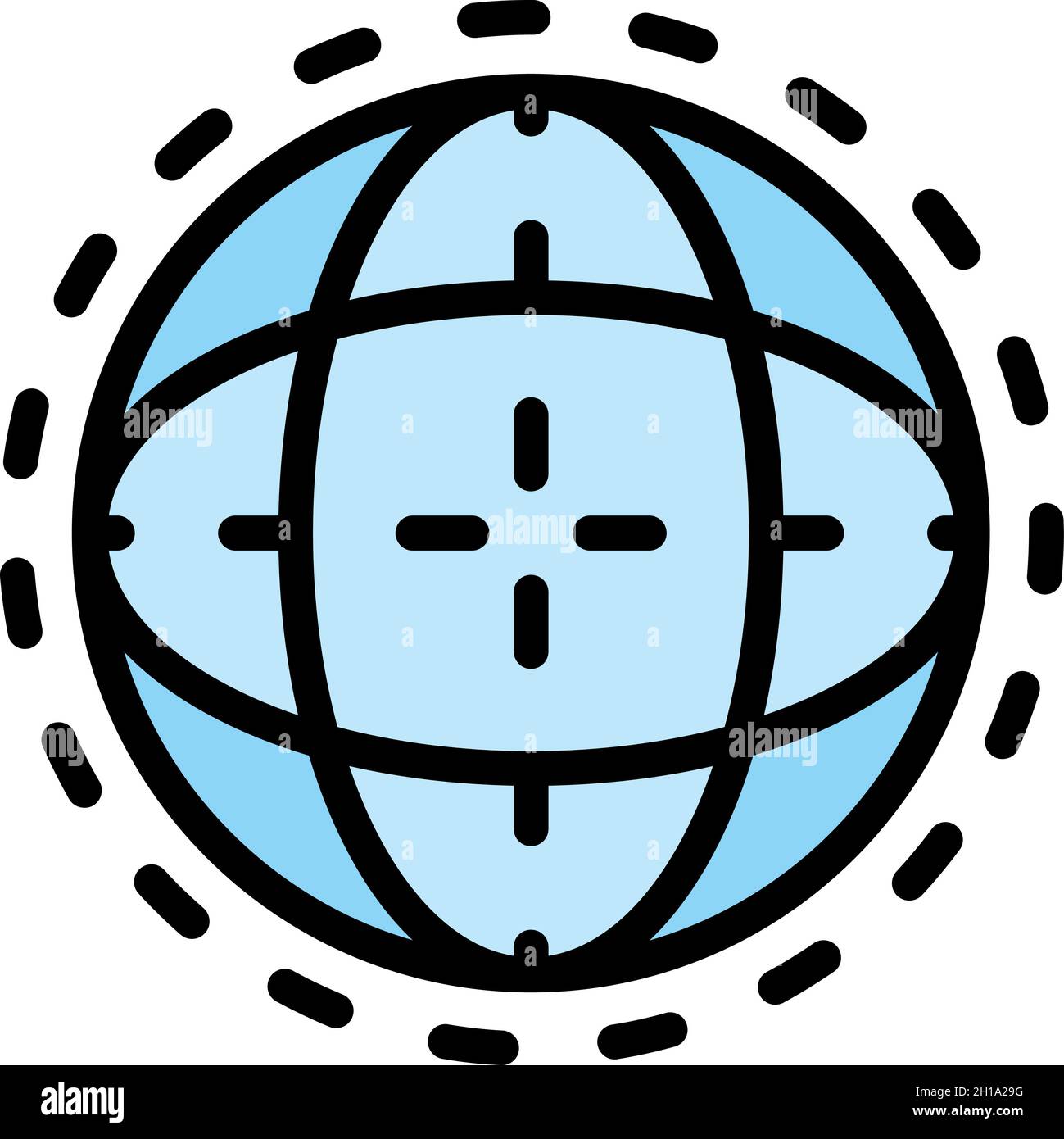 Global university icon. Outline global university vector icon color ...