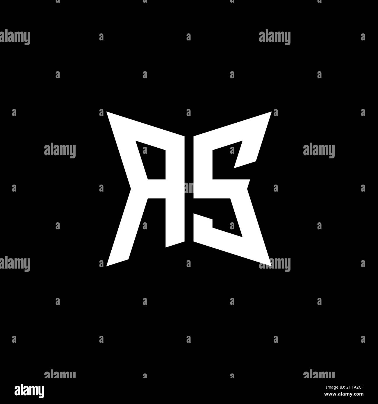 AS Monogram logo letter with Cakra geometric shape style design ...