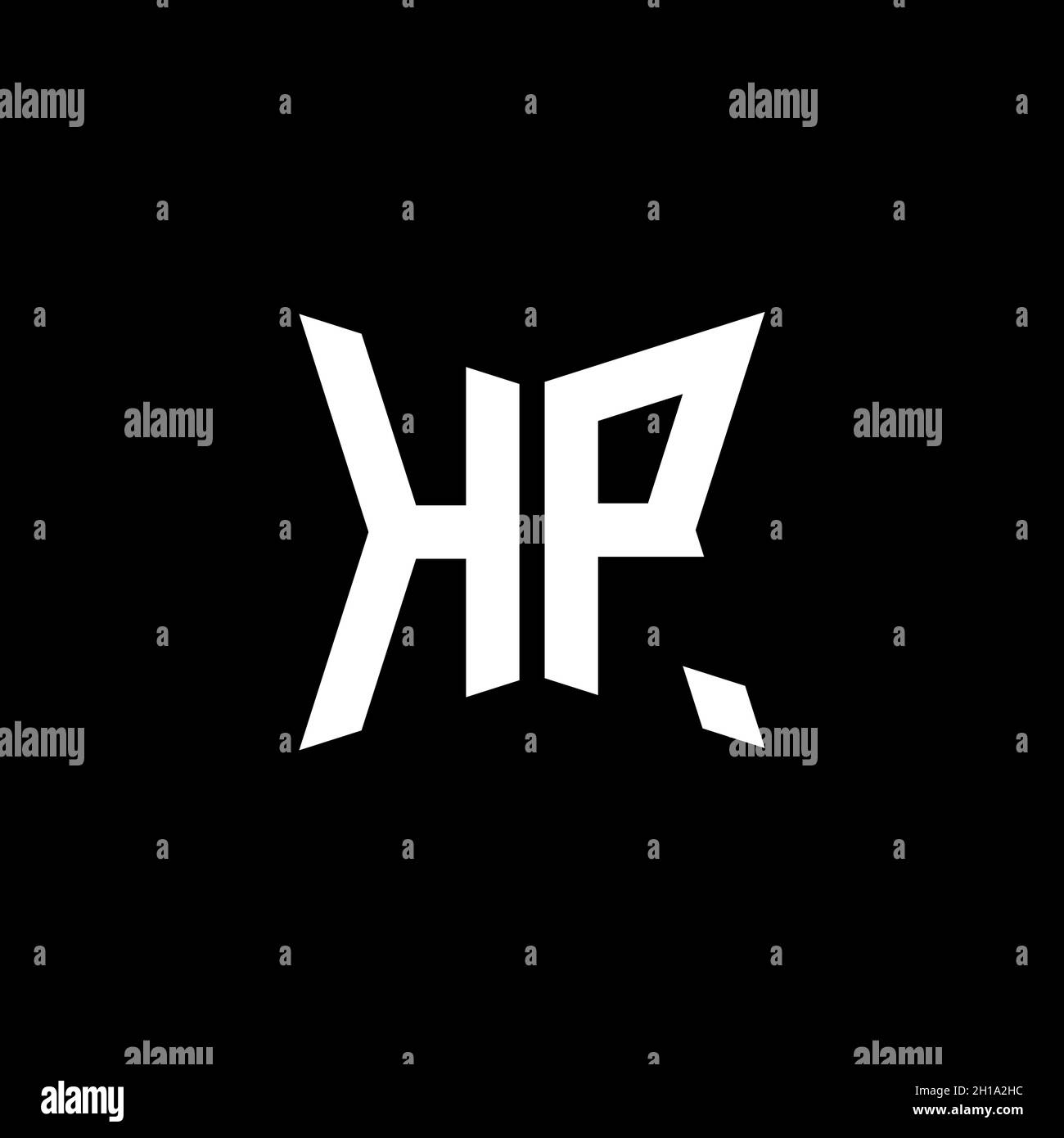 HP Monogram logo letter with Cakra geometric shape style design ...