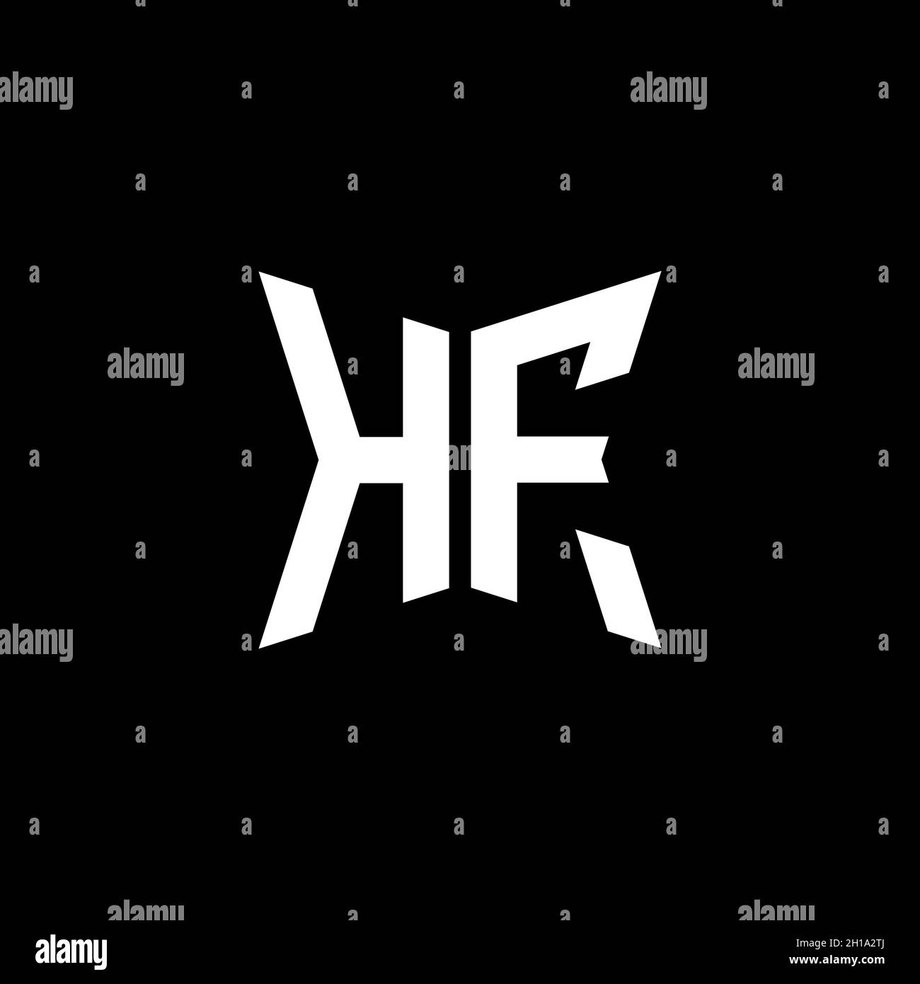 HF Monogram logo letter with Cakra geometric shape style design ...