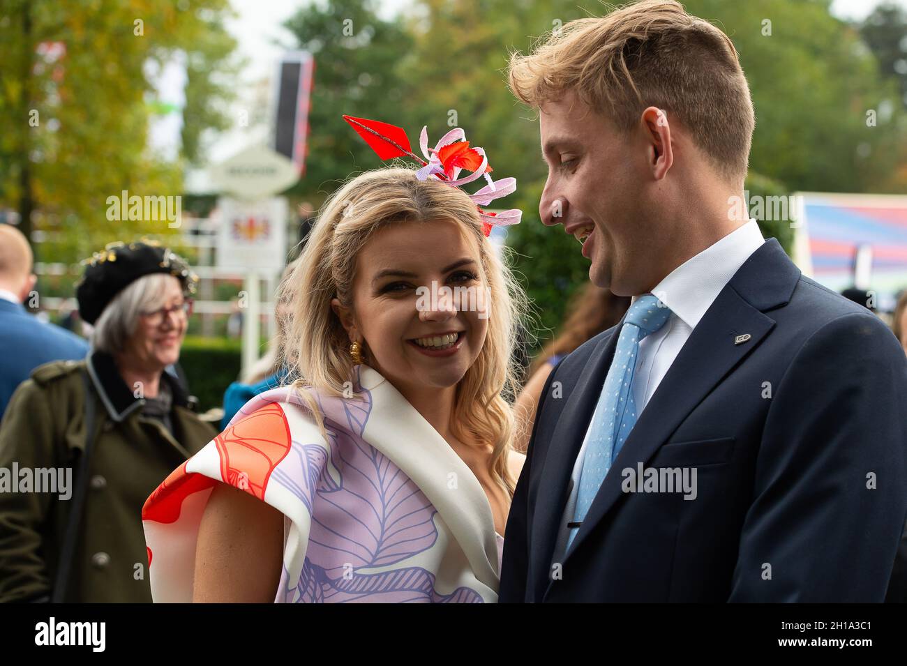 Ascot, Berkshire, UK. 16th October, 2021. Family and friends of ...