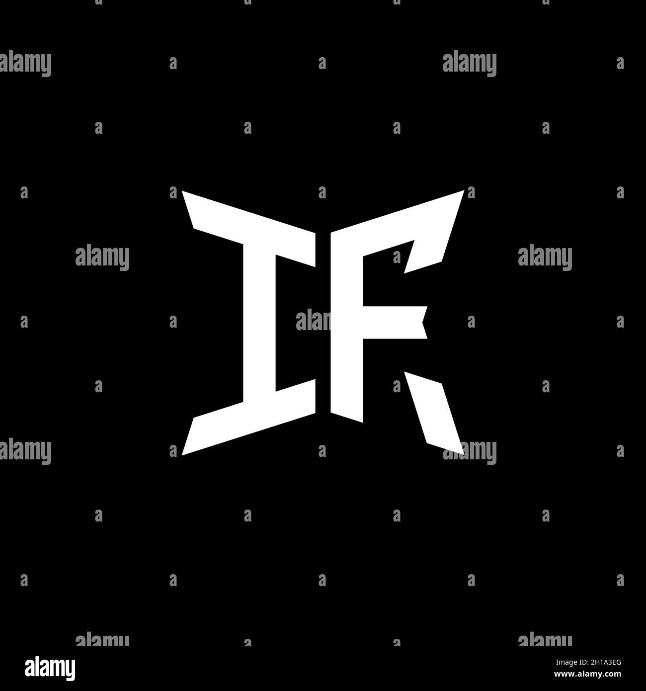 IF Monogram logo letter with Cakra geometric shape style design ...