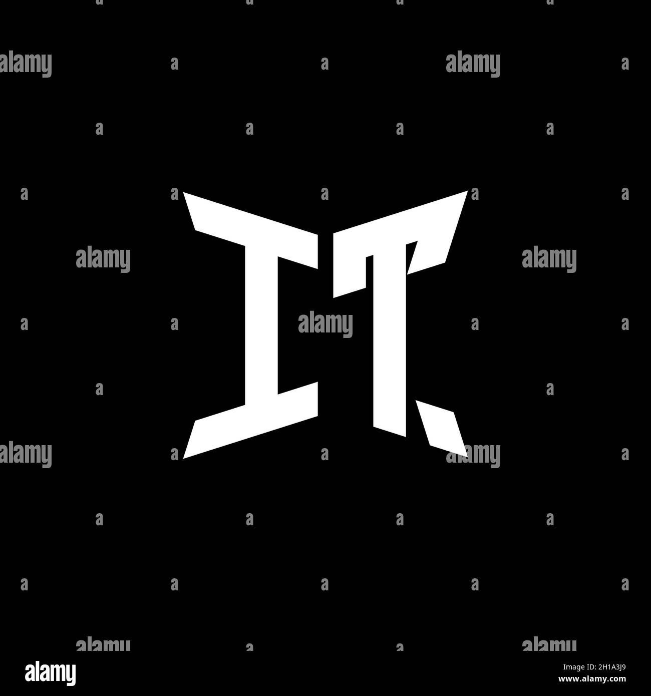 IT Monogram logo letter with Cakra geometric shape style design ...