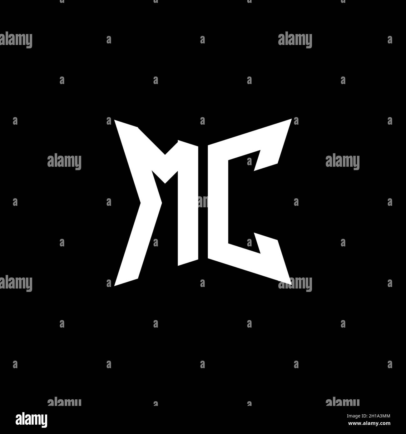 MC Monogram logo letter with Cakra geometric shape style design ...