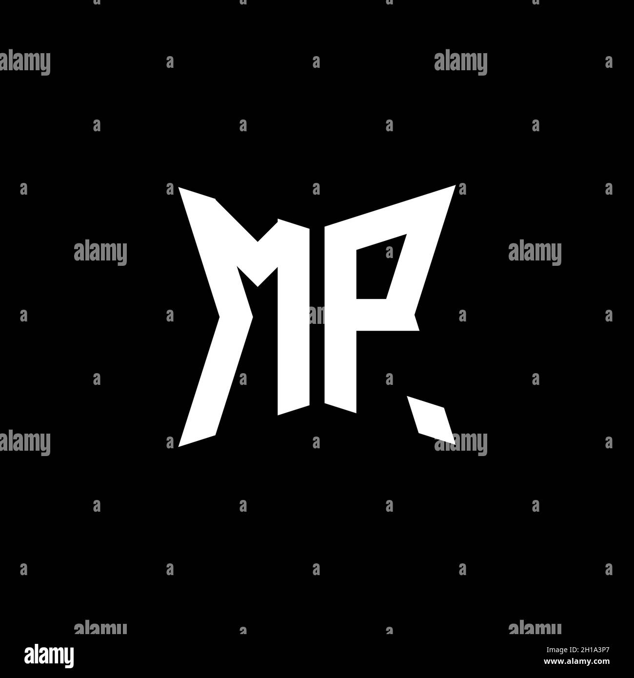 MP Monogram logo letter with Cakra geometric shape style design ...