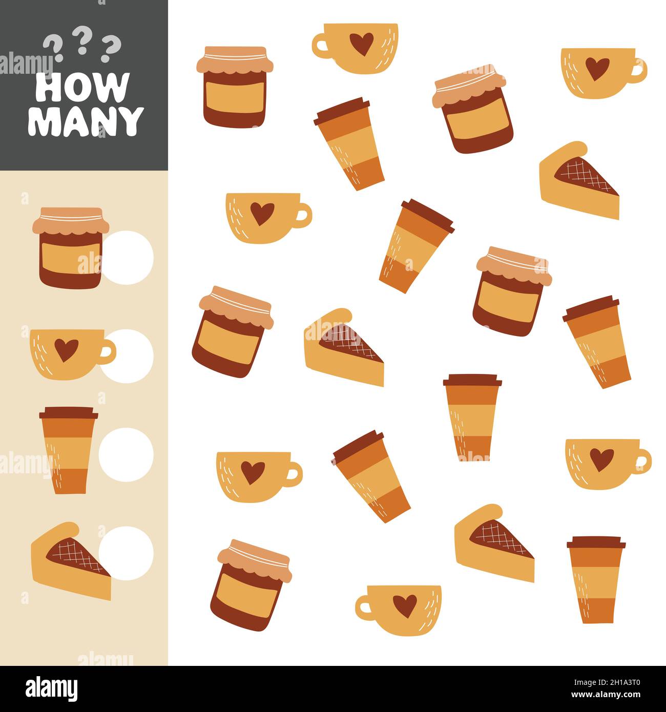 How many objects task. Educational math game for preschool children ...