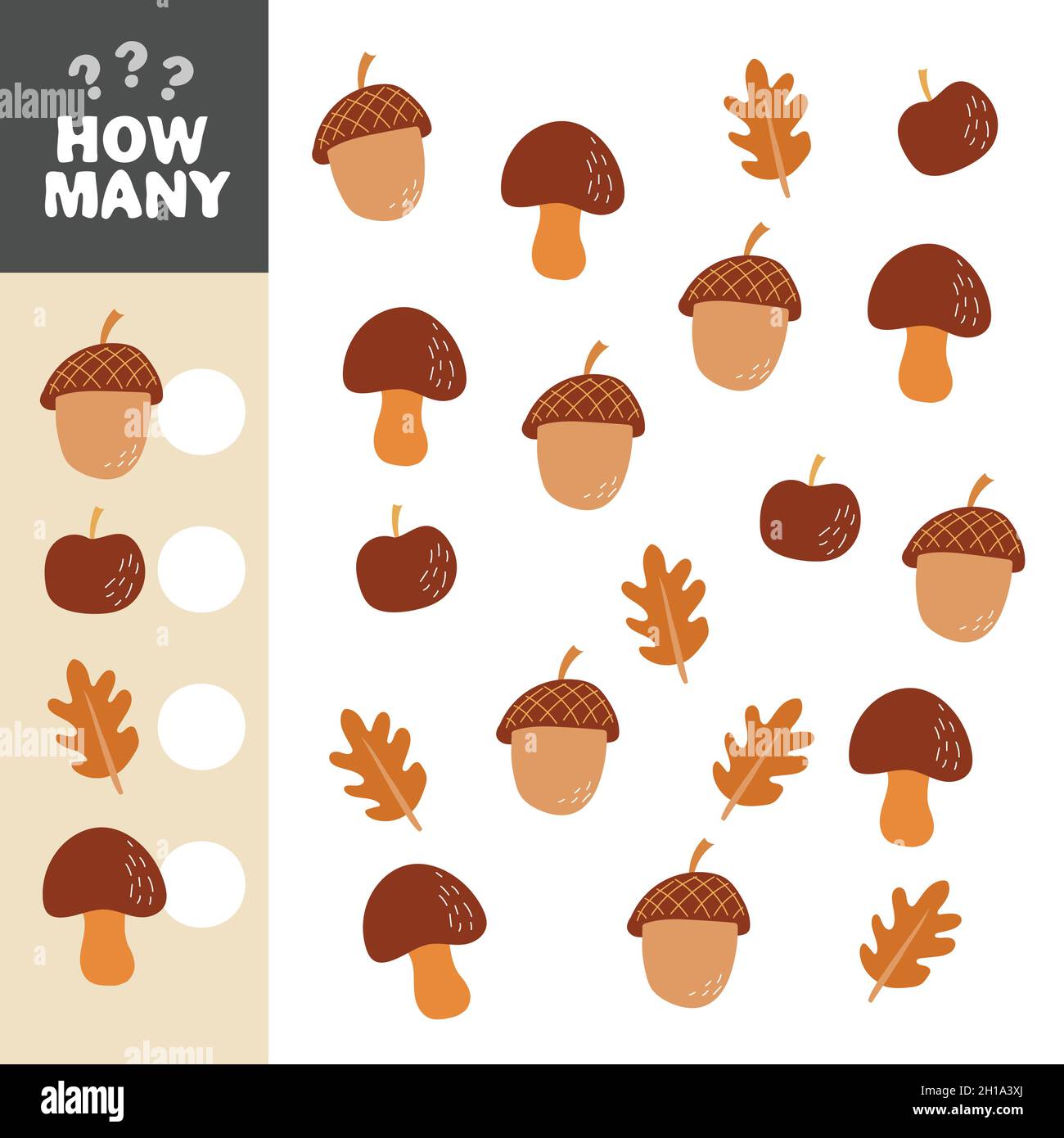 Counting Game for Preschool Children. Educational a mathematical game ...