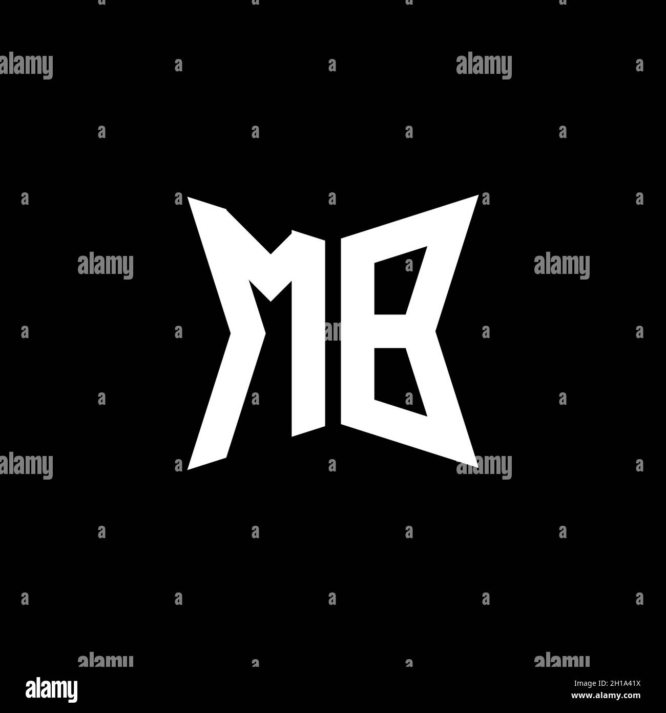 MB Monogram logo letter with Cakra geometric shape style design ...