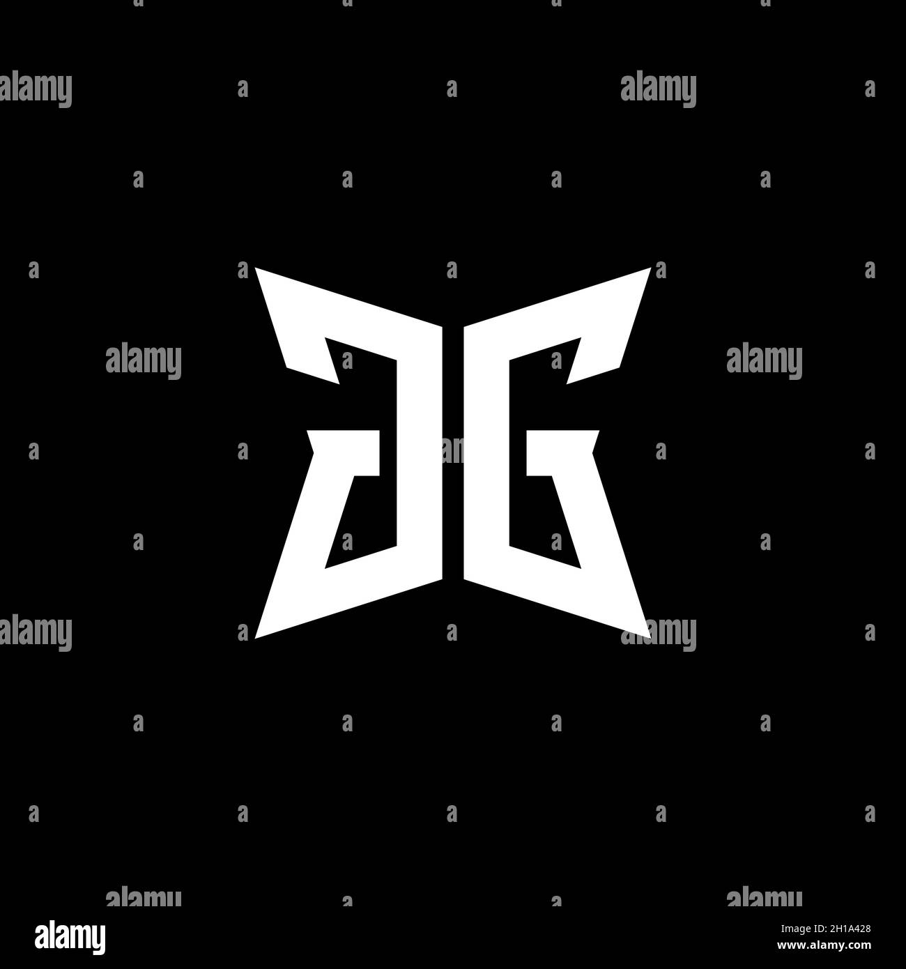 GG Monogram logo letter with Cakra geometric shape style design ...