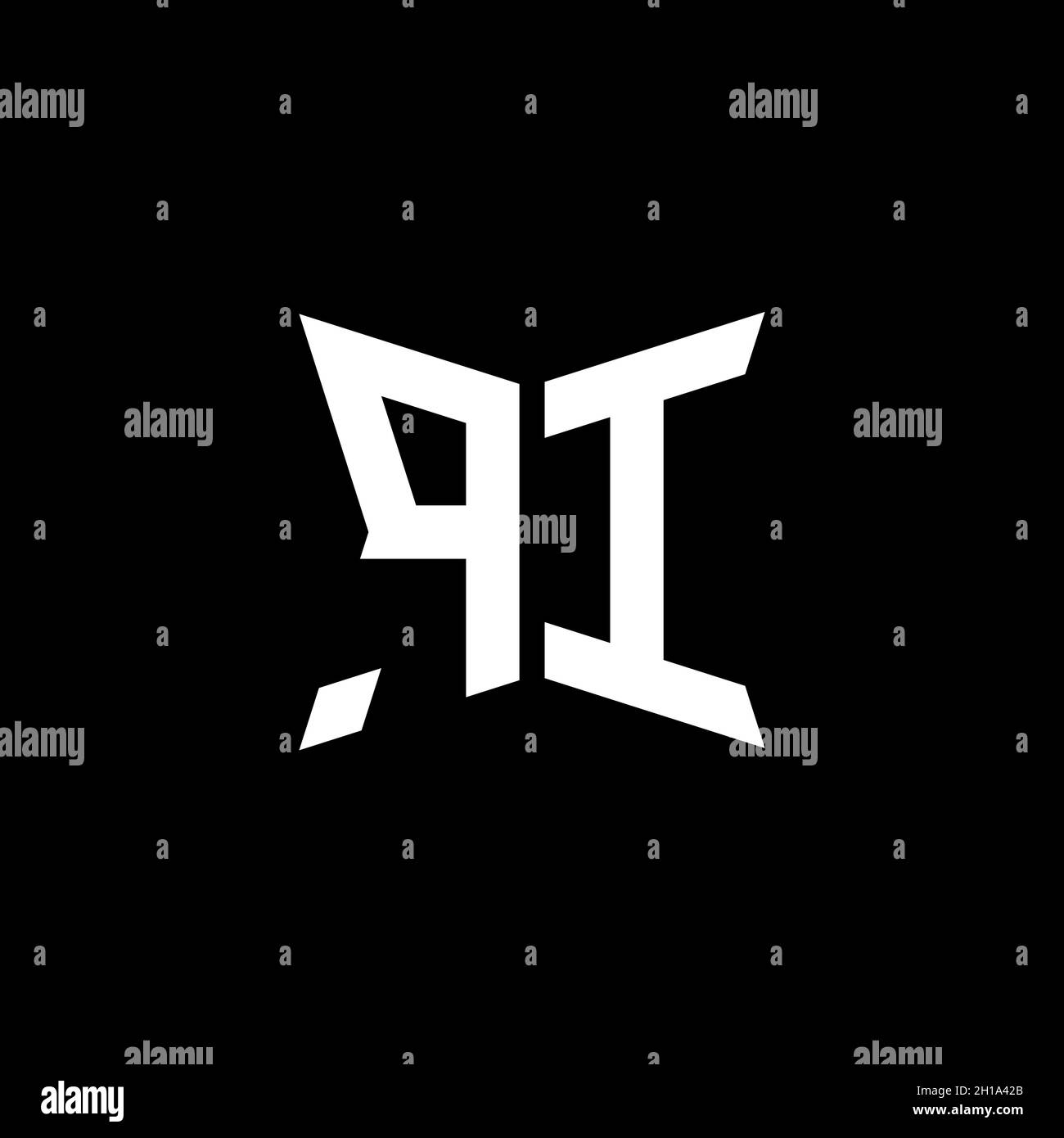 PI Monogram logo letter with Cakra geometric shape style design ...