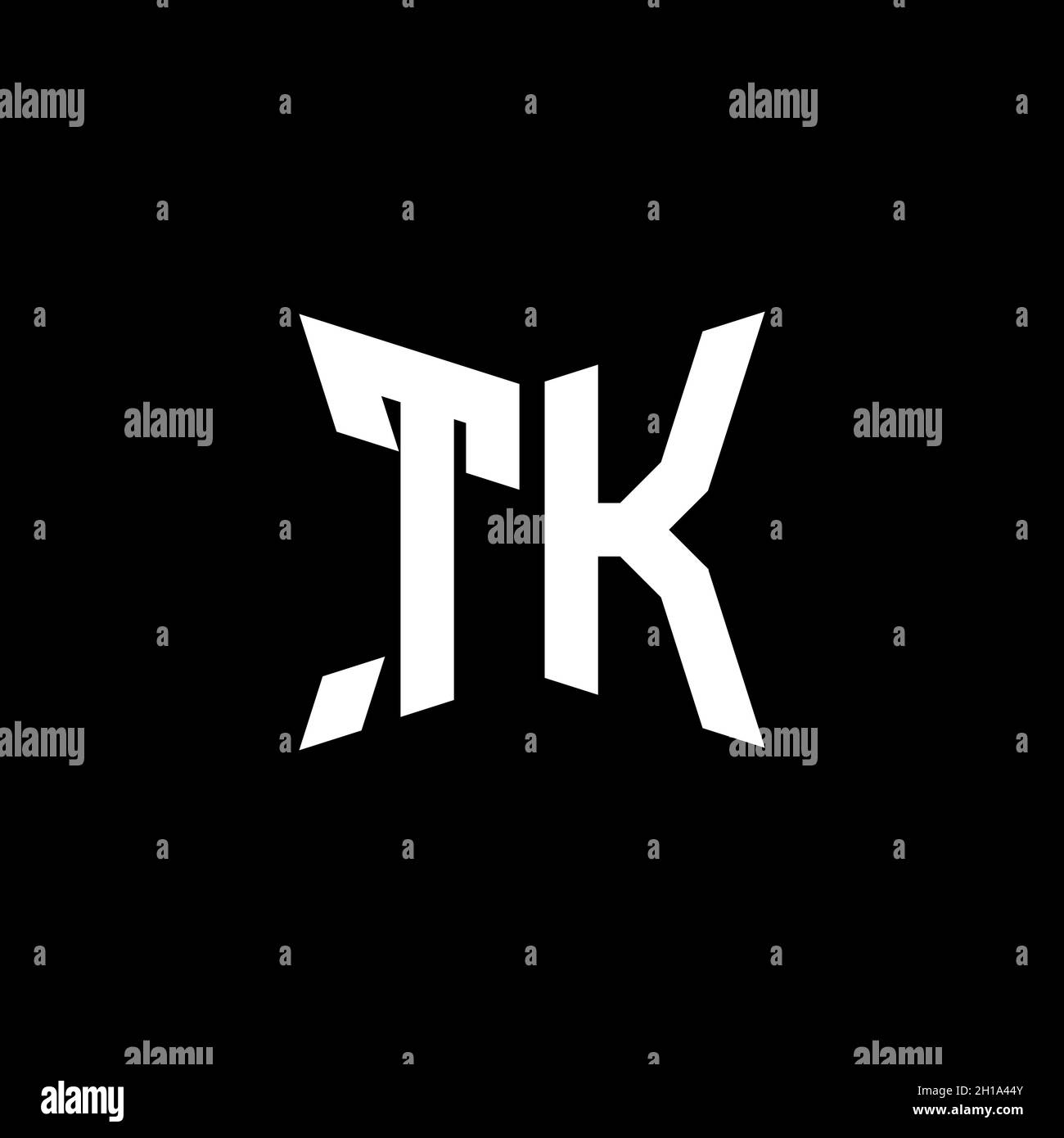TK Monogram logo letter with Cakra geometric shape style design ...