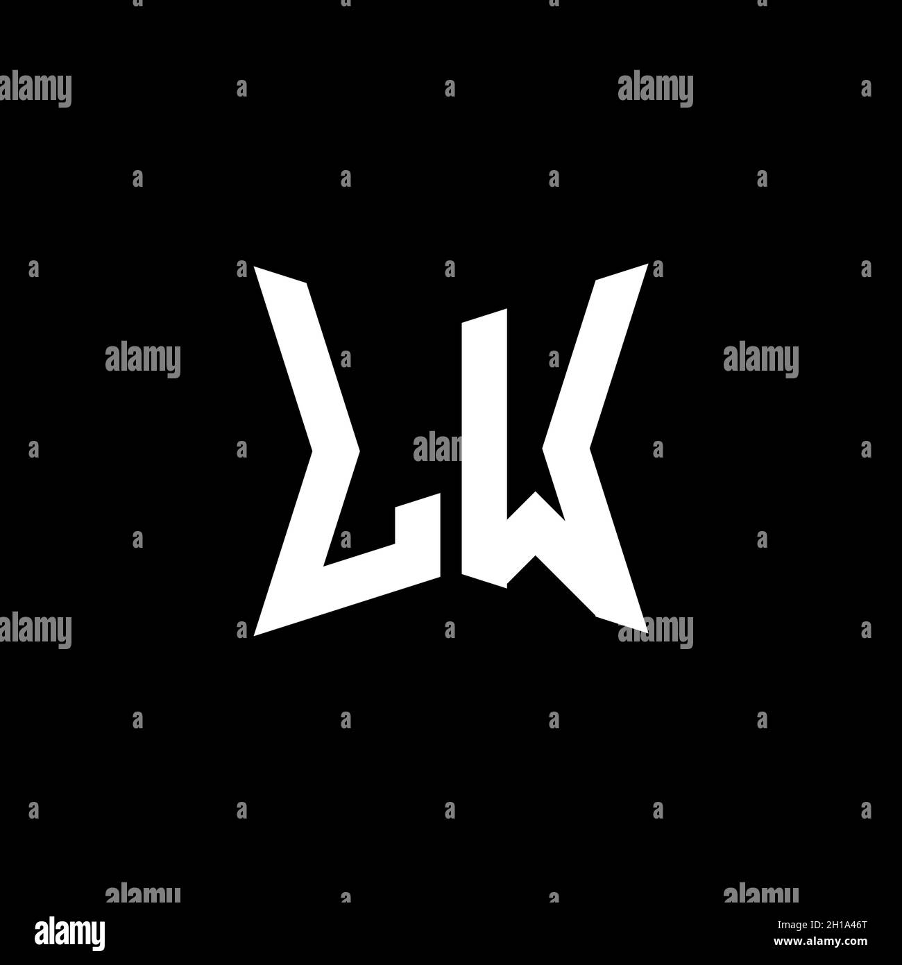 LW Monogram logo letter with Cakra geometric shape style design ...