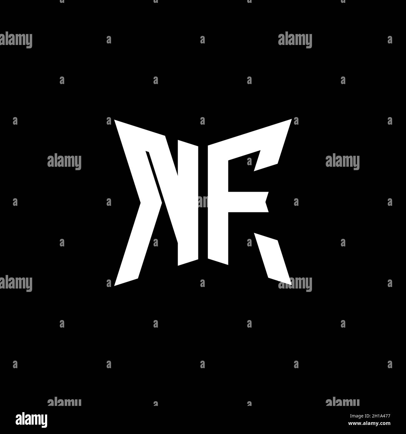 NF Monogram logo letter with Cakra geometric shape style design ...