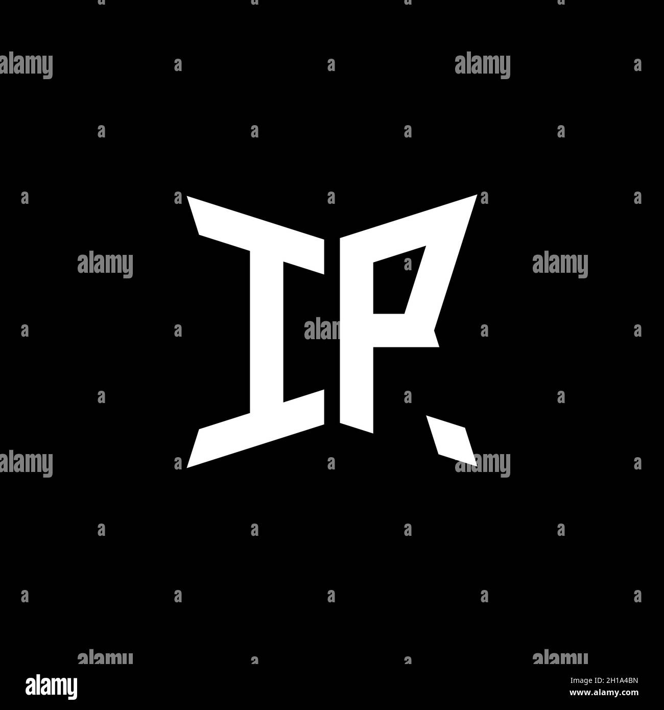 IP Monogram logo letter with Cakra geometric shape style design ...