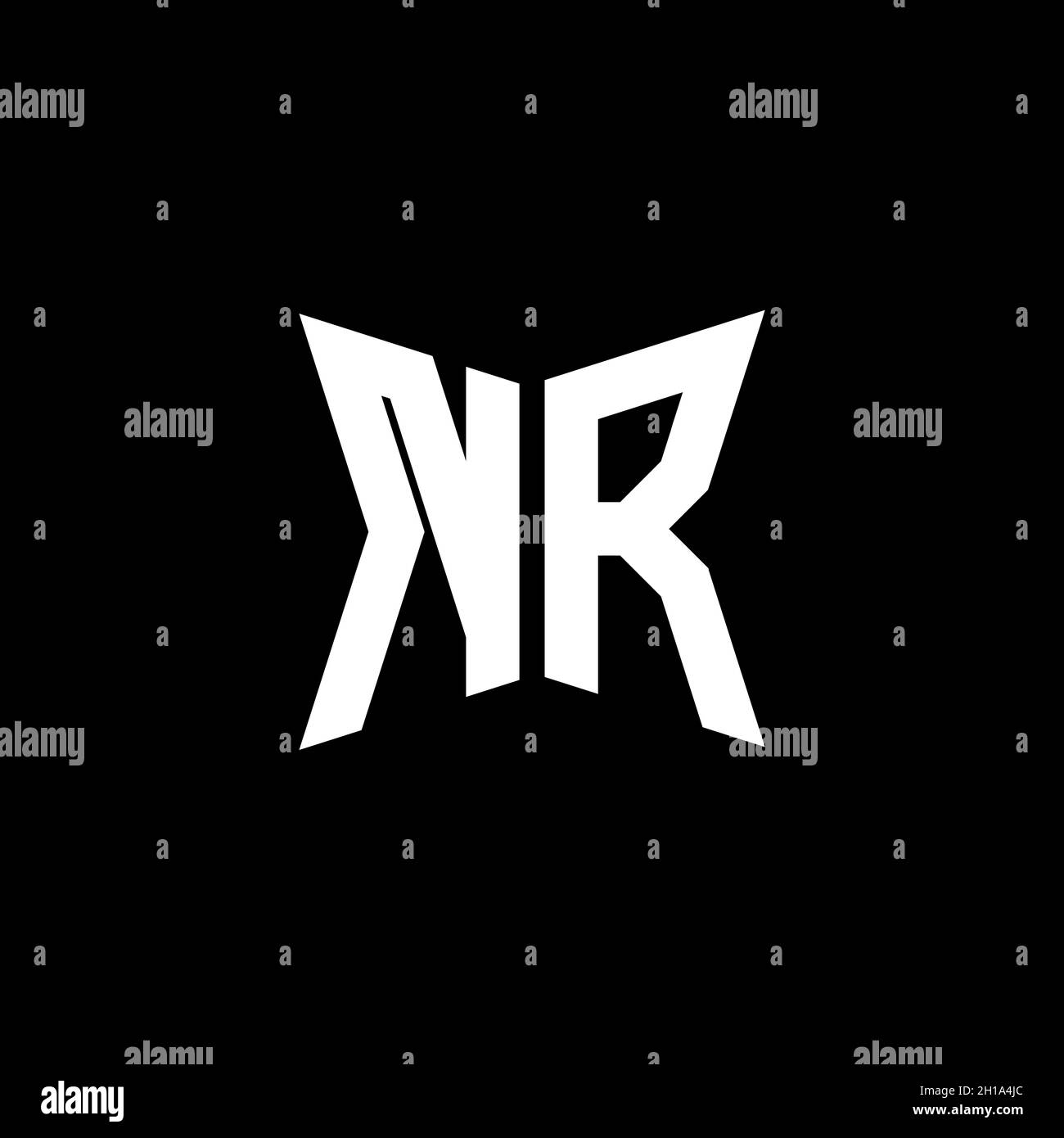 NR Monogram logo letter with Cakra geometric shape style design ...