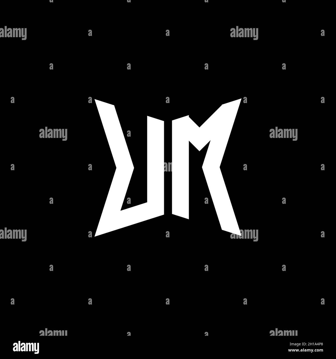 UM Monogram logo letter with Cakra geometric shape style design ...