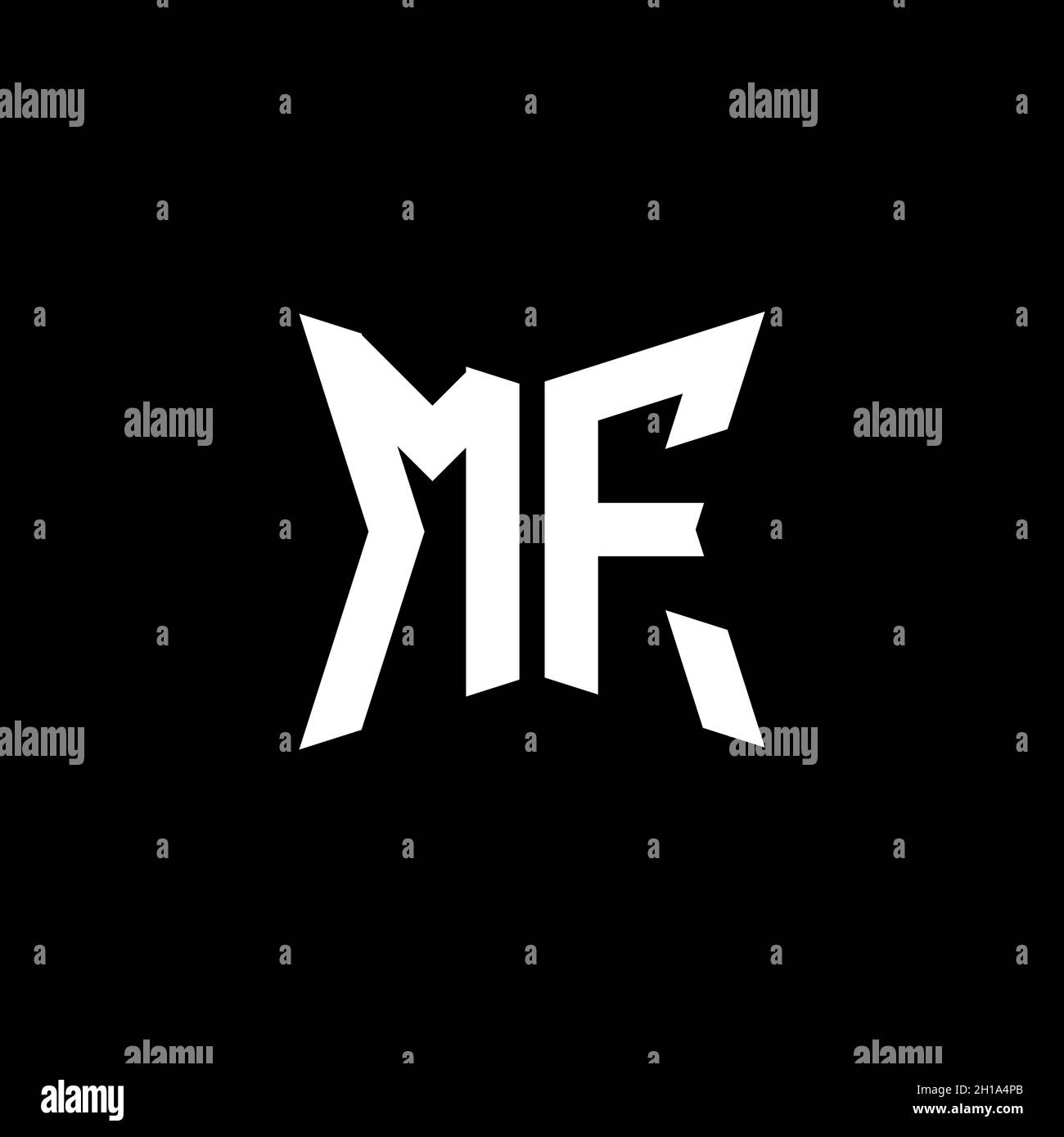 MF Monogram logo letter with Cakra geometric shape style design ...